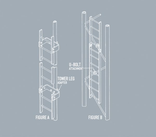 Safety Climb Tower Ladders 10 - 20 foot lengths designed for 300 lbs ...